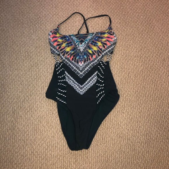 Red Carter | Swim | Red Carter Boho One Piece Swimsuit Cutout Detail ...
